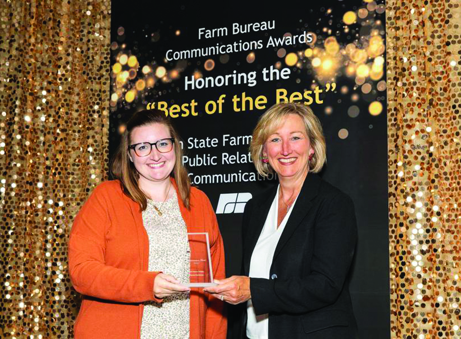 Amy receiving awards at AFBF Comms Conference - Wisconsin Farm Bureau ...
